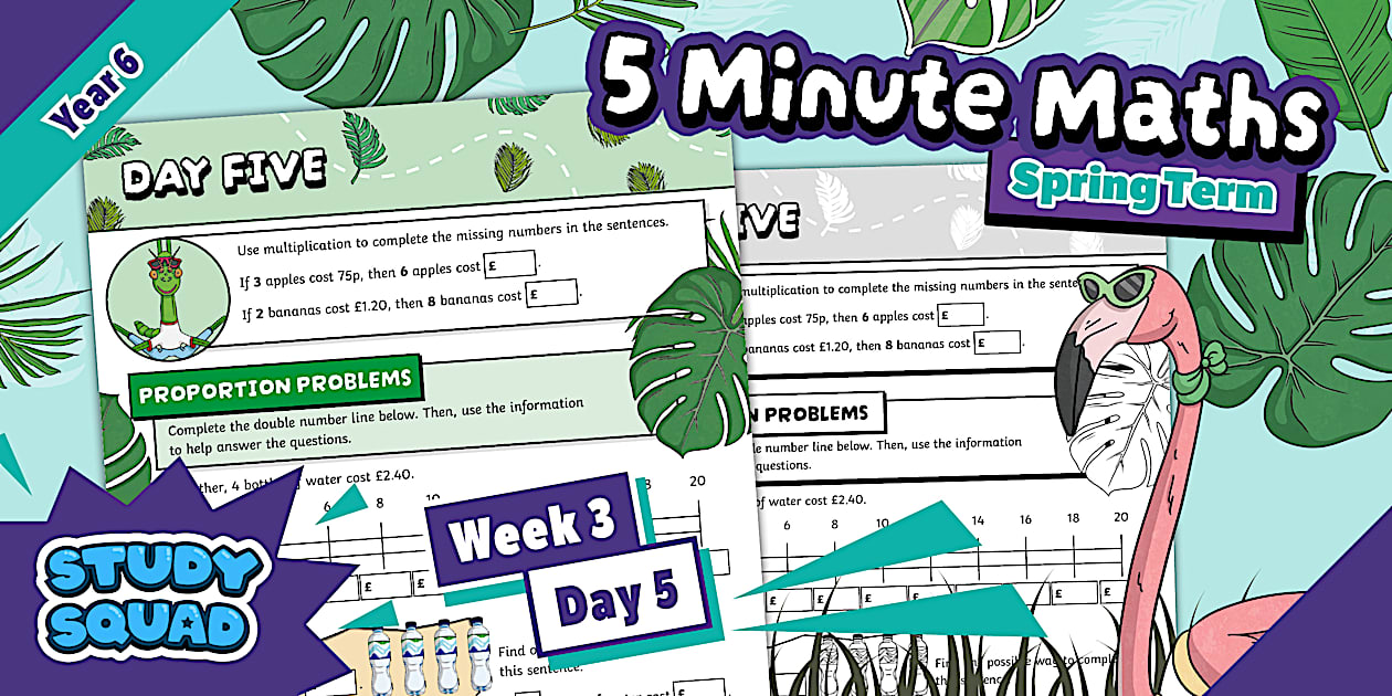 👉 Study Squad 5 Minute Maths - Year 6 Spring - Week 3 Day 5