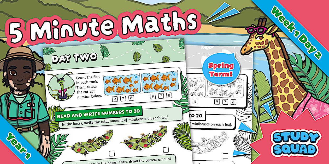 👉 Study Squad 5 Minute Maths - Year 1 Spring - Week 1 Day 2