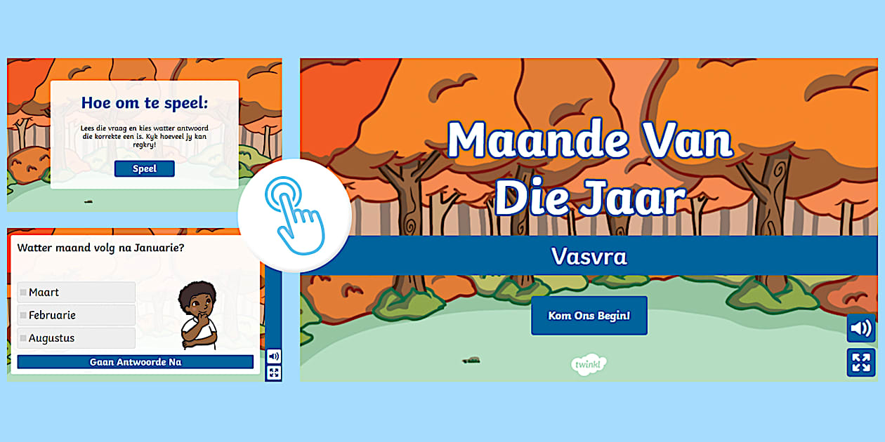 Interaktiewe Speletjie - Maande Van Die Jaar Vasvra