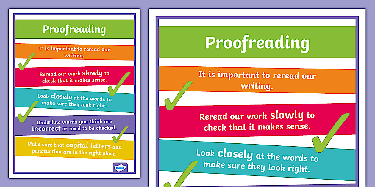 Proofreading Prompts Poster (teacher made) - Twinkl