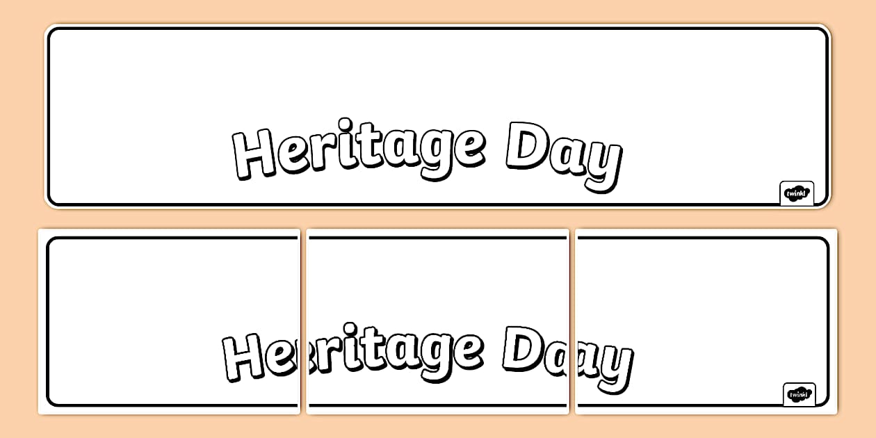 Heritage Day Collaborative Drawing Display Banner