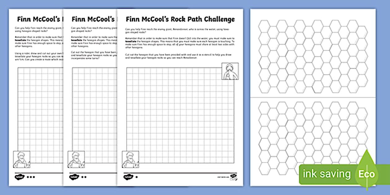 Finn McCool's Rock Path Challenge Worksheet - Twinkl