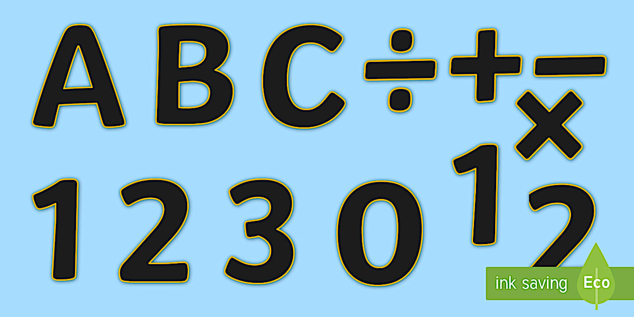 Black and Gold Display Lettering (teacher made) - Twinkl