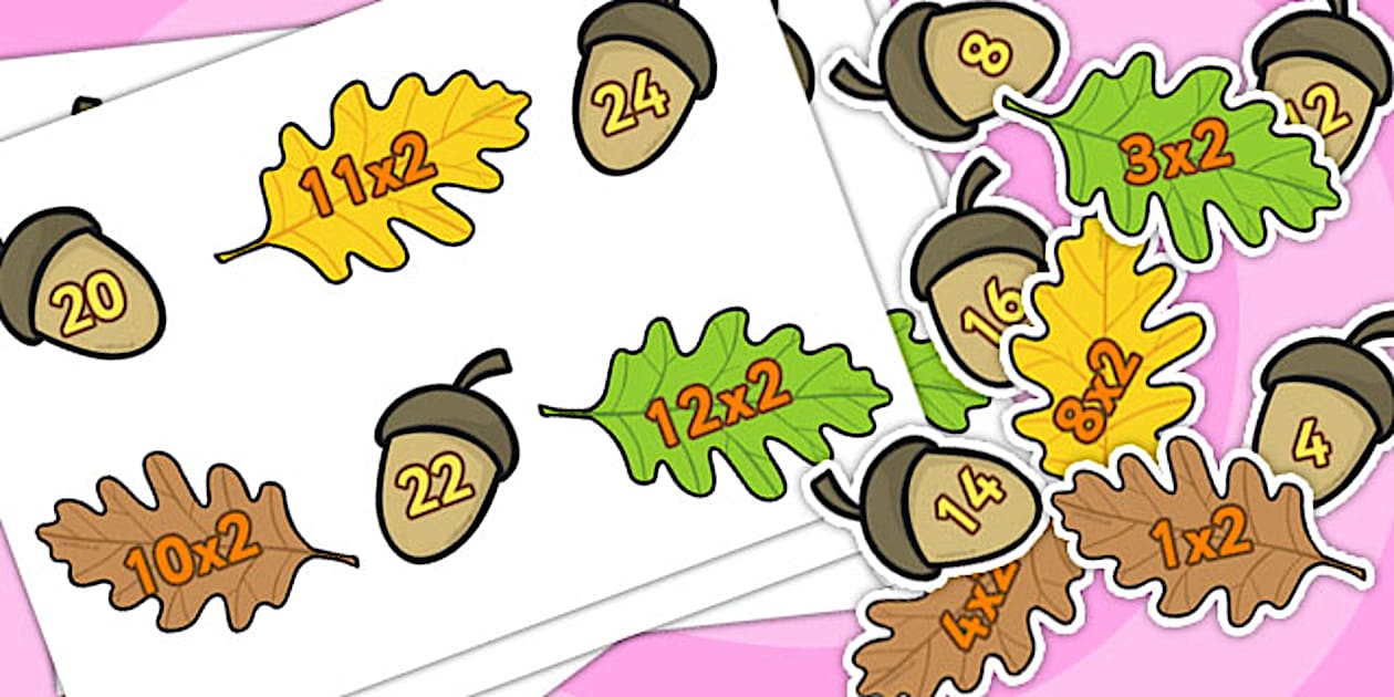 Acorn Times Tables Matching Activity x2 (teacher made)