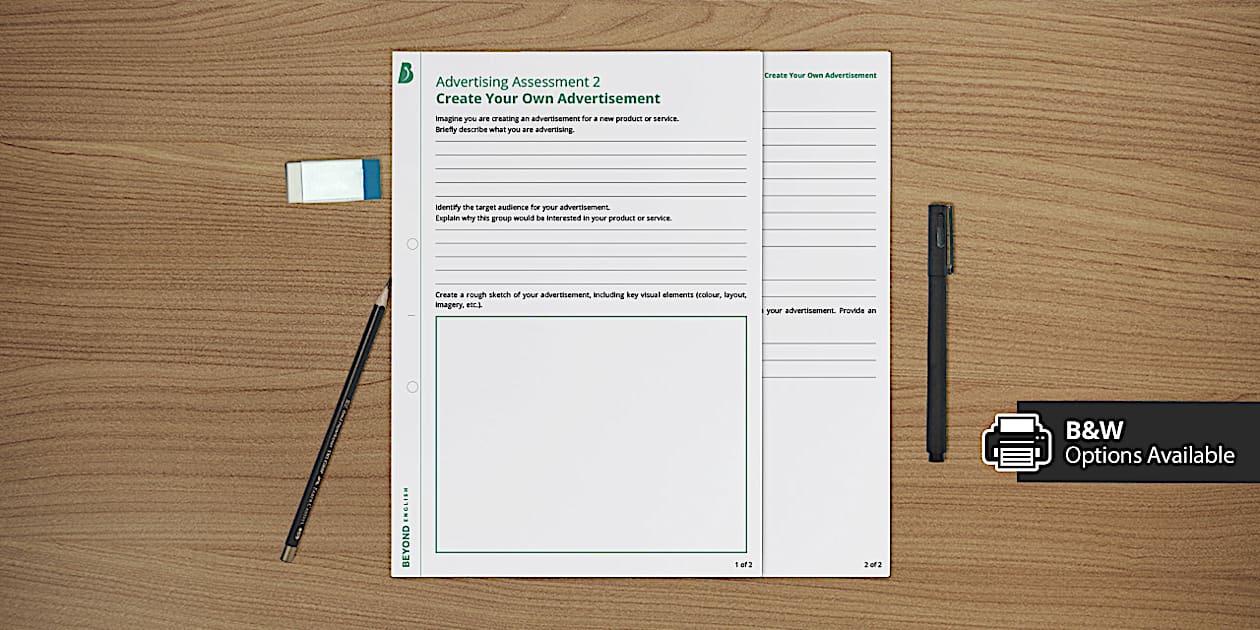 Advertising Assessment 2 - Create Your Own Advertisement