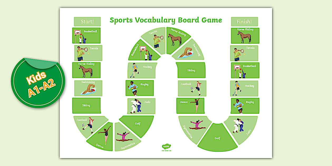 ESL Sports Vocabulary Board Game (teacher made) - Twinkl