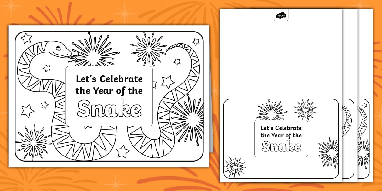 Let’s Celebrate the Year of the Snake Doodle Card Pages