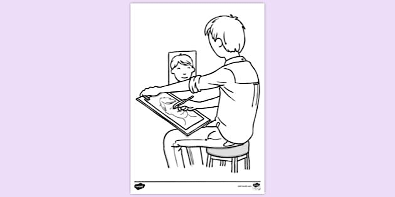 Self Portrait Colouring | Colouring Sheets | Twinkl - Twinkl