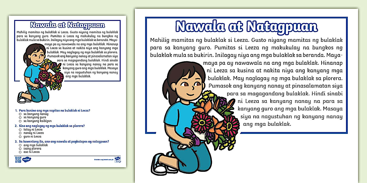 Nawala at Natagpuan | Grade 1 | Twinkl PH (teacher made)