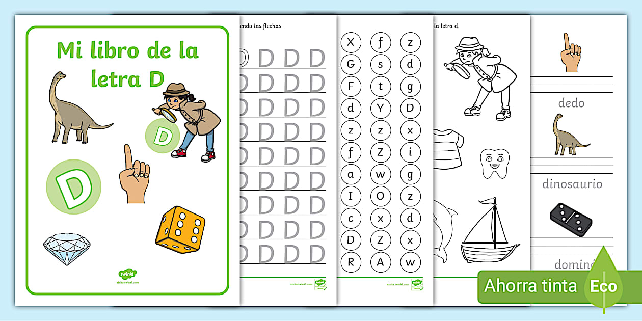 Cuadernillo: La letra D- Guía de trabajo (teacher made)