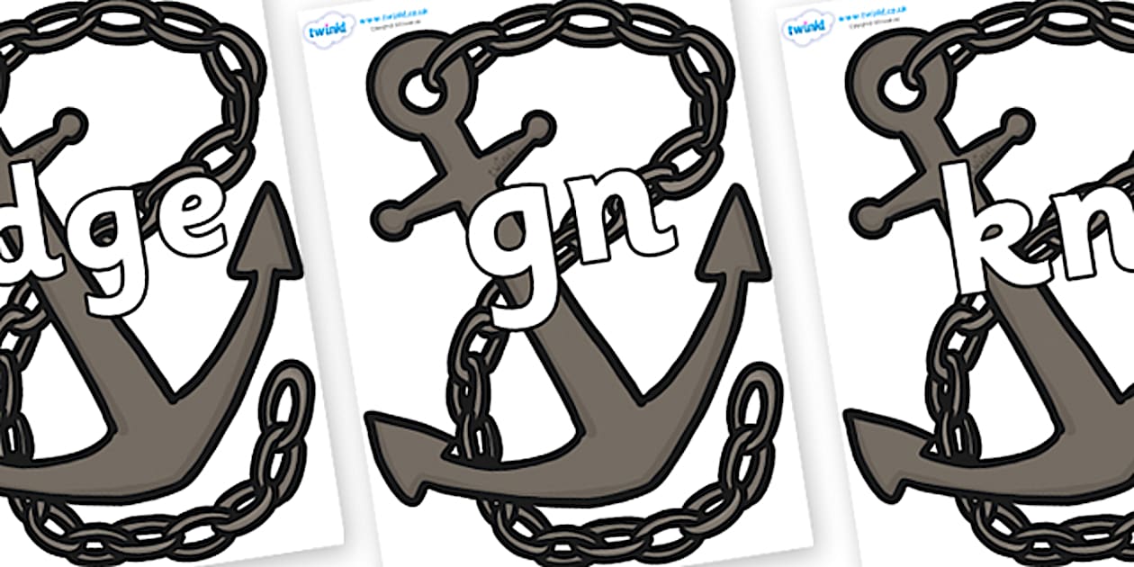 Silent Letters on Anchors (teacher made) - Twinkl