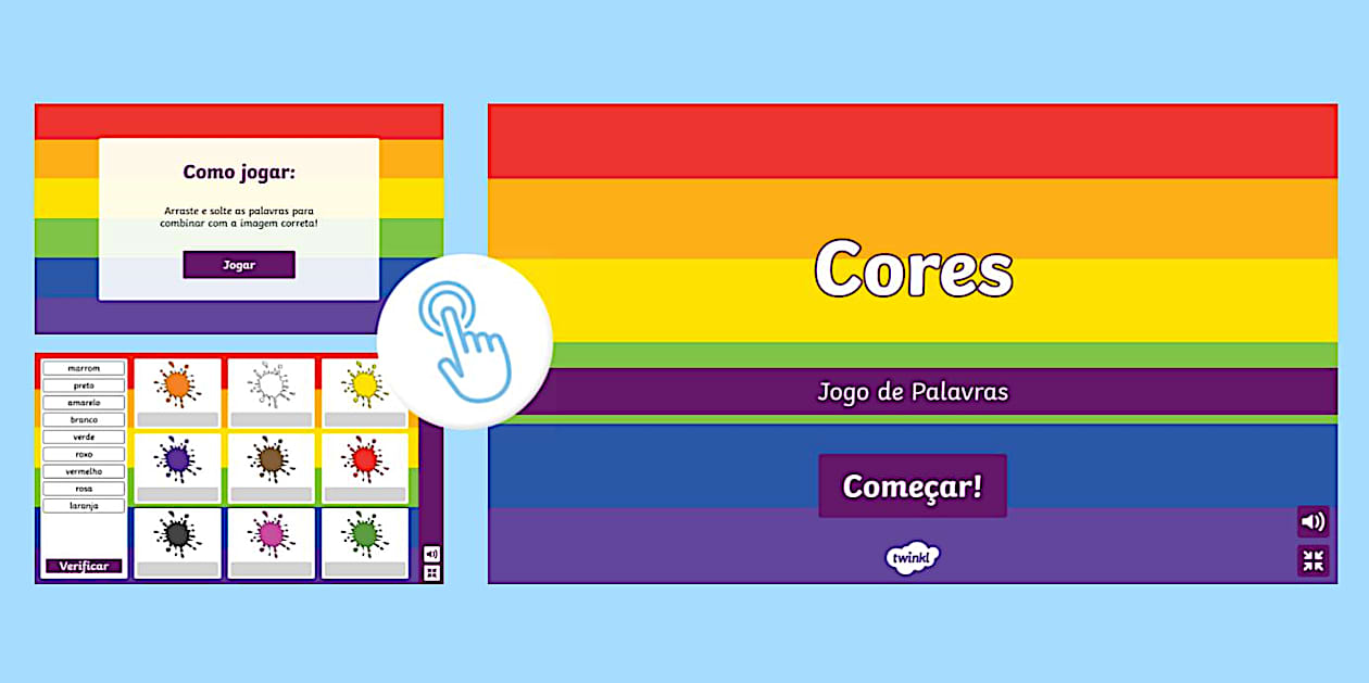As Cores - Jogo Interativo EI02TS02 (Teacher-Made) - Twinkl