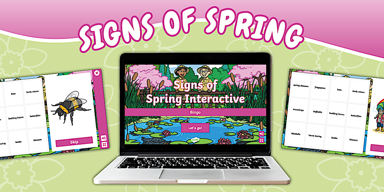 Signs of Spring Interactive Bingo