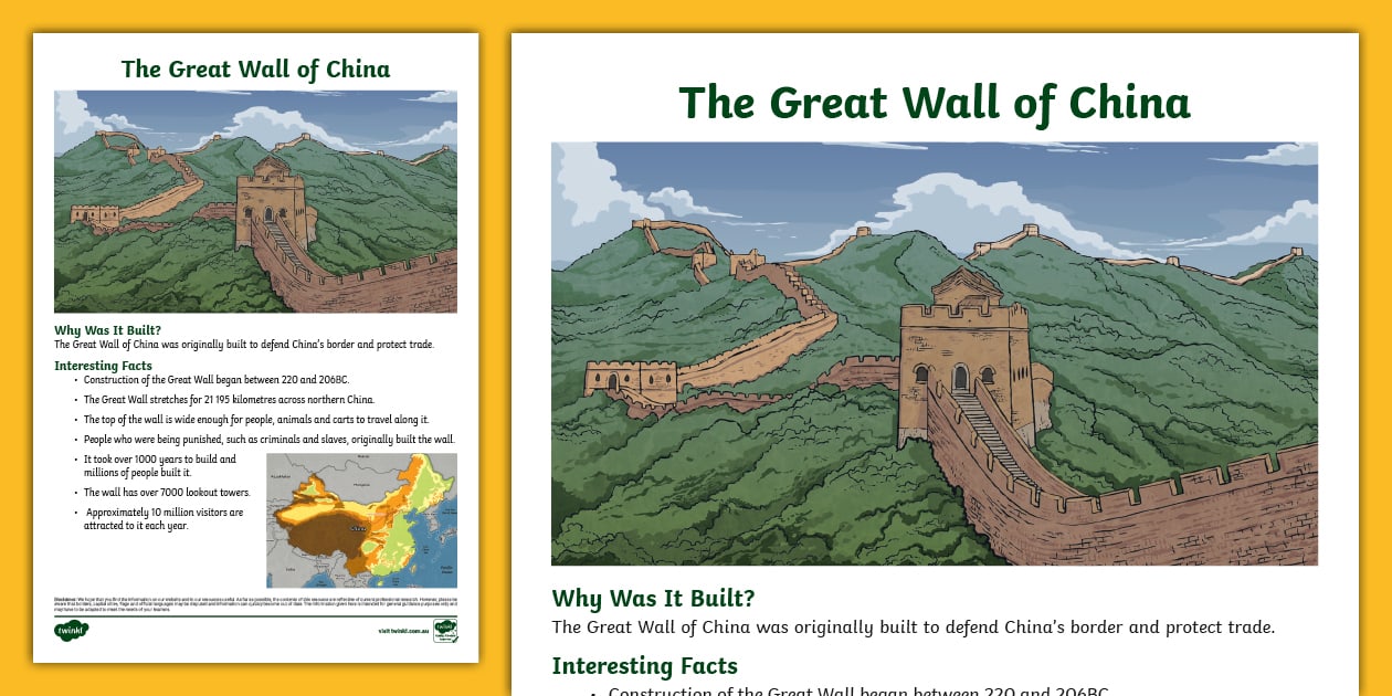 The Great Wall of China Fact File