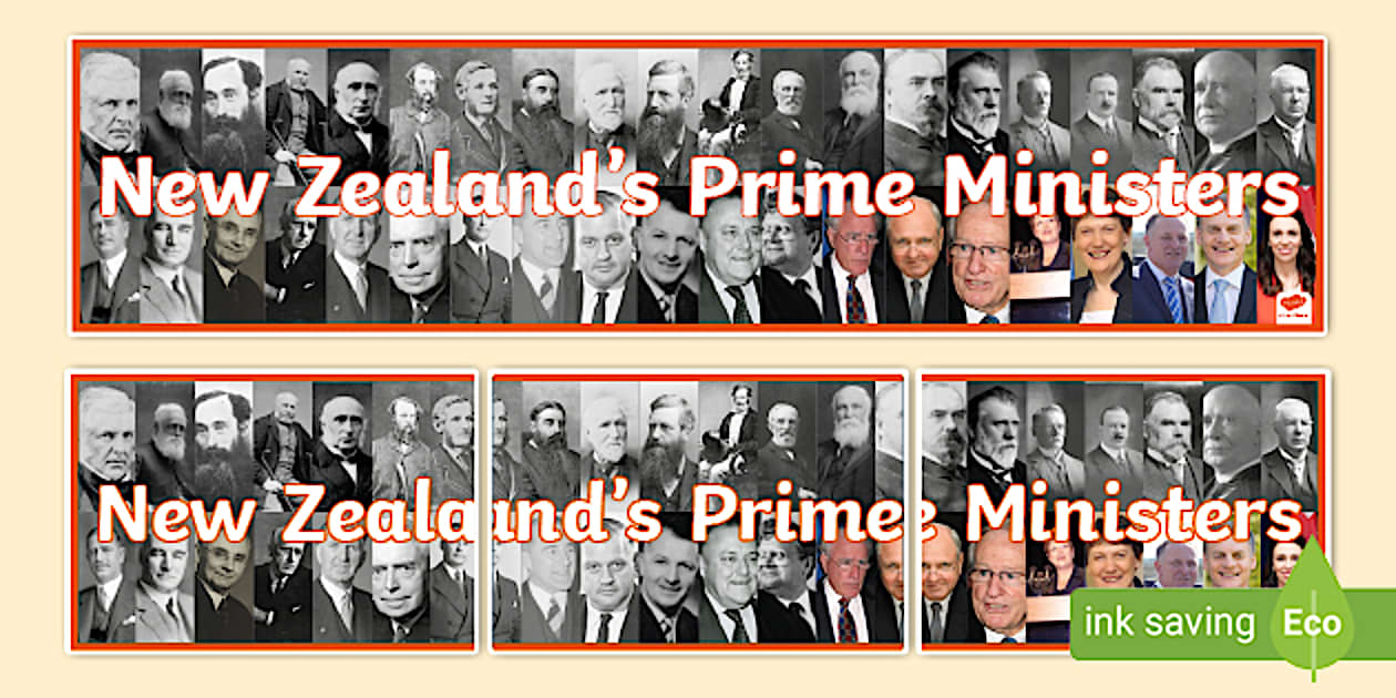 New Zealand’s Prime Ministers Display Banner - Twinkl