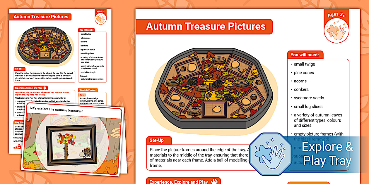 Autumn Tuff Tray Ideas | Explore and Play Tray | Twinkl EYFS