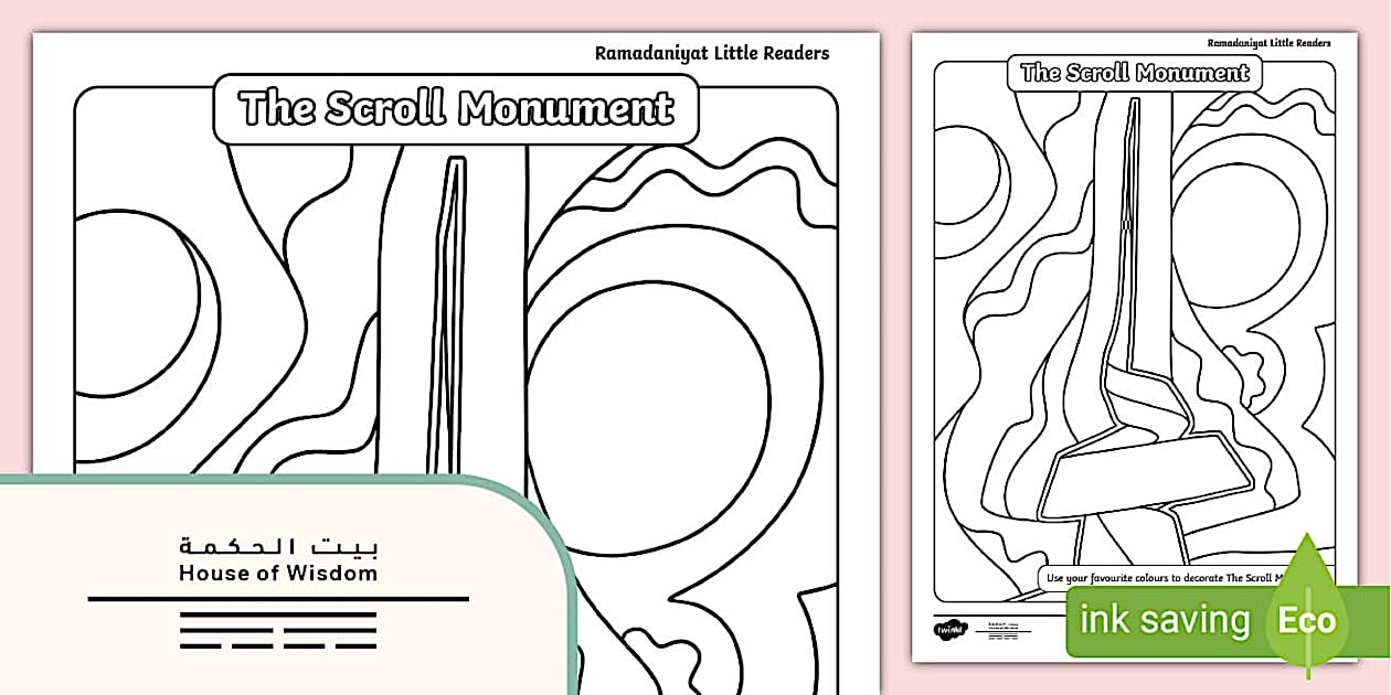FREE! - Ramadaniyat Little Readers: Scroll Monument Mindfulness Colouring
