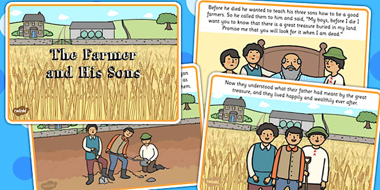 The Farmer and His Sons Story (teacher made) - Twinkl