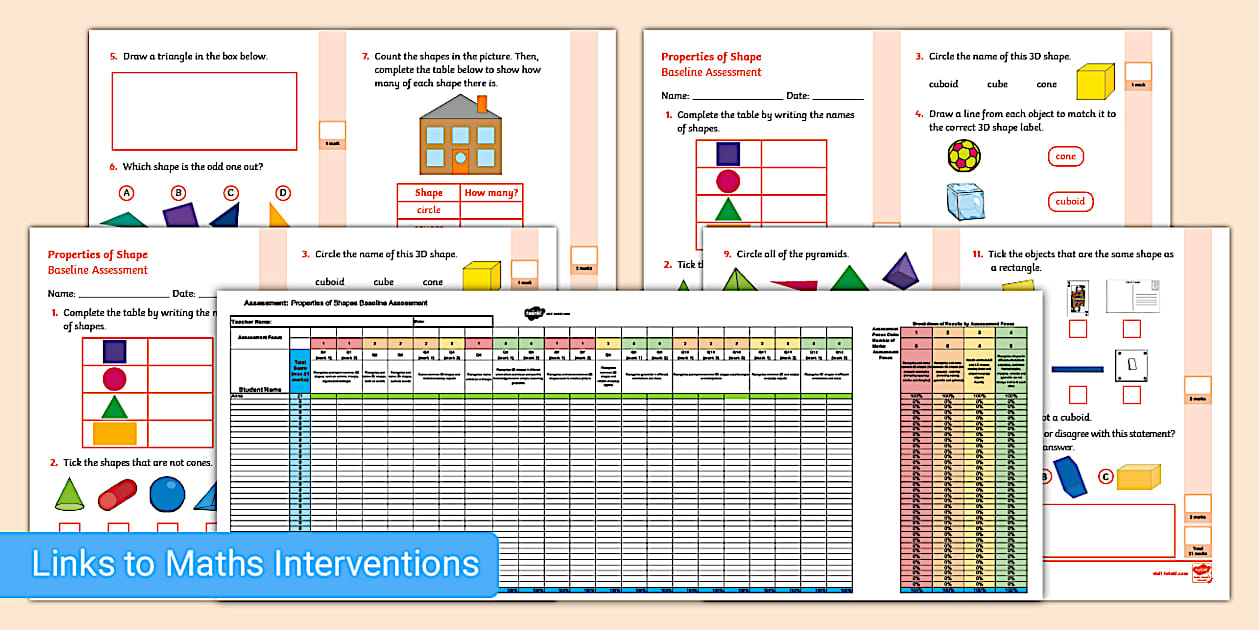 👉 Year 2 Properties of Shape Baseline Assessment - Twinkl