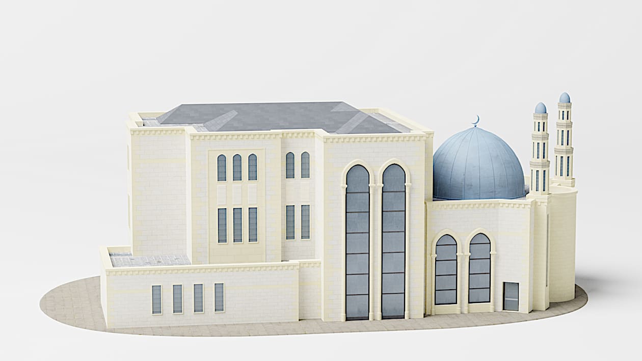 3D Model: Islam - Mosque (teacher made) - Twinkl