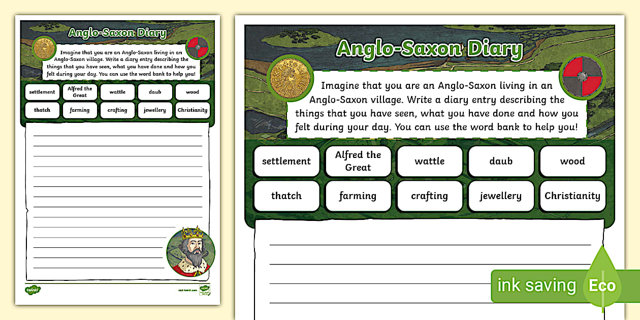 Anglo-Saxon Diary Entry (teacher made) - Twinkl