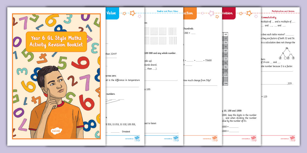 Year 6 GL Style Maths Activity Revision Booklet - Twinkl