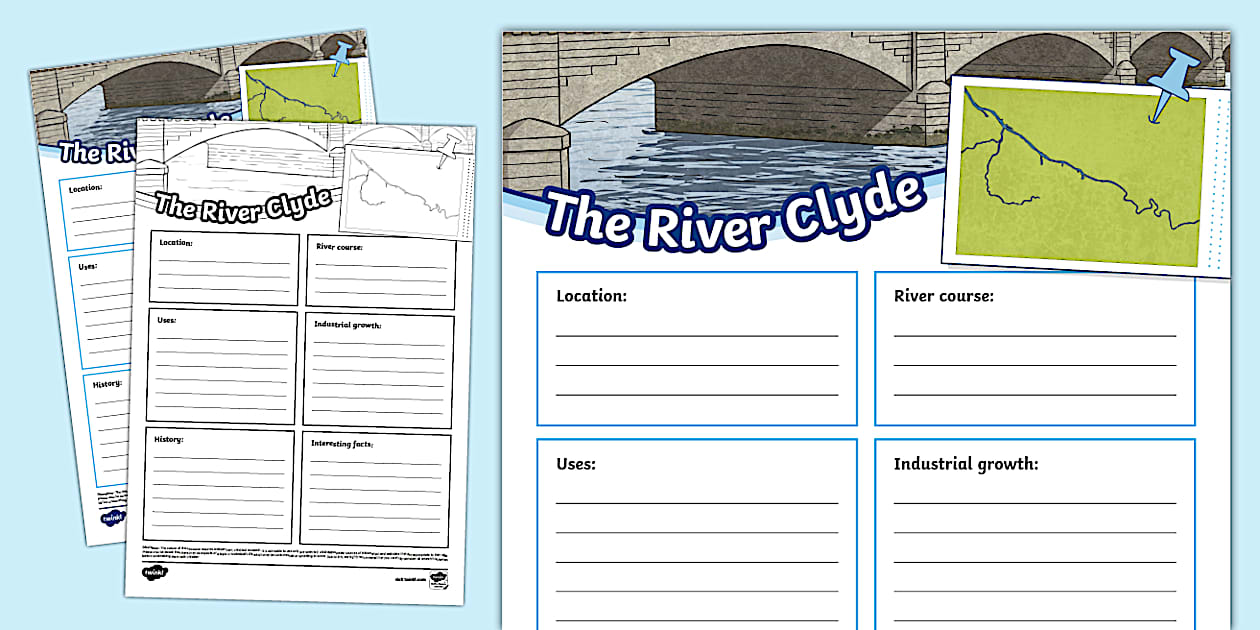 The River Clyde Fact File Template (teacher made) - Twinkl