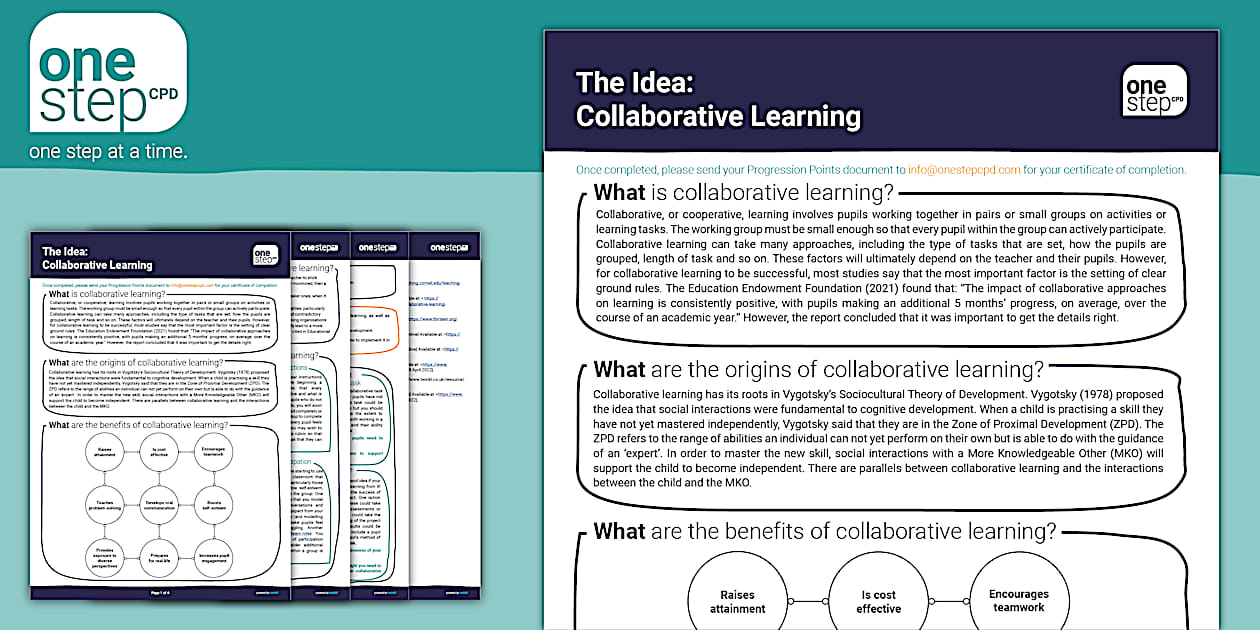 CPD: Collaborative Learning | OneStep CPD Resources - Twinkl