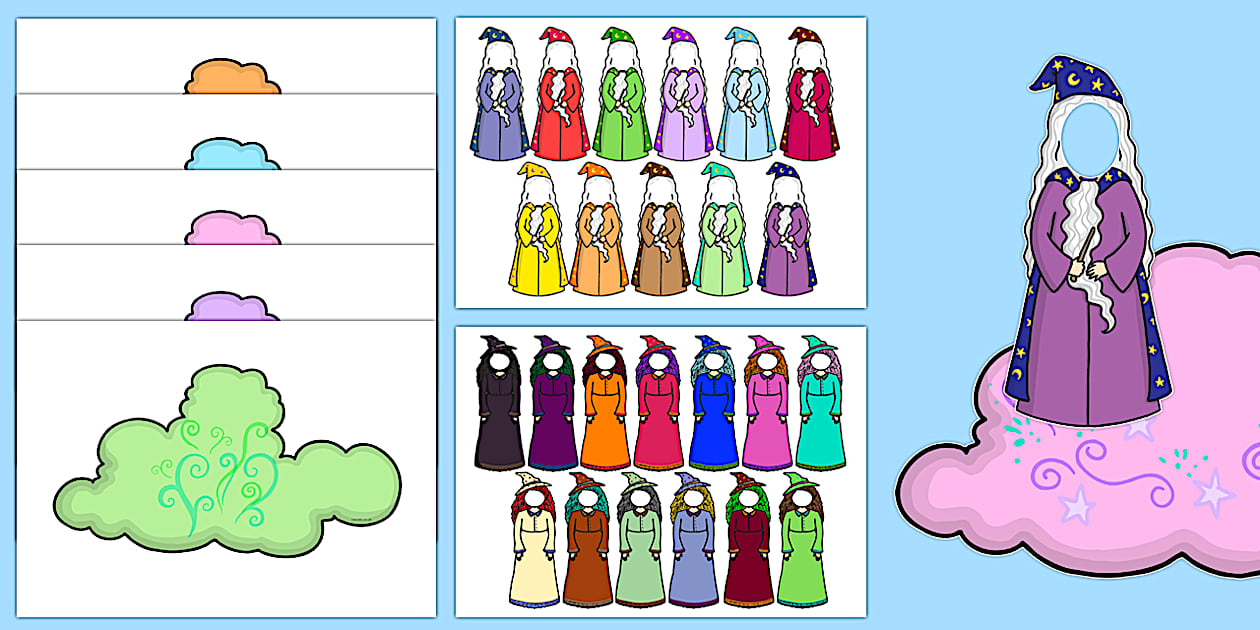 Black and White Witches And Wizards Themed Target Board