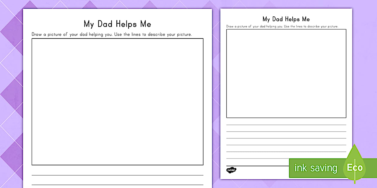 My Dad Helps Me Worksheet | Father’s Day | Twinkl USA