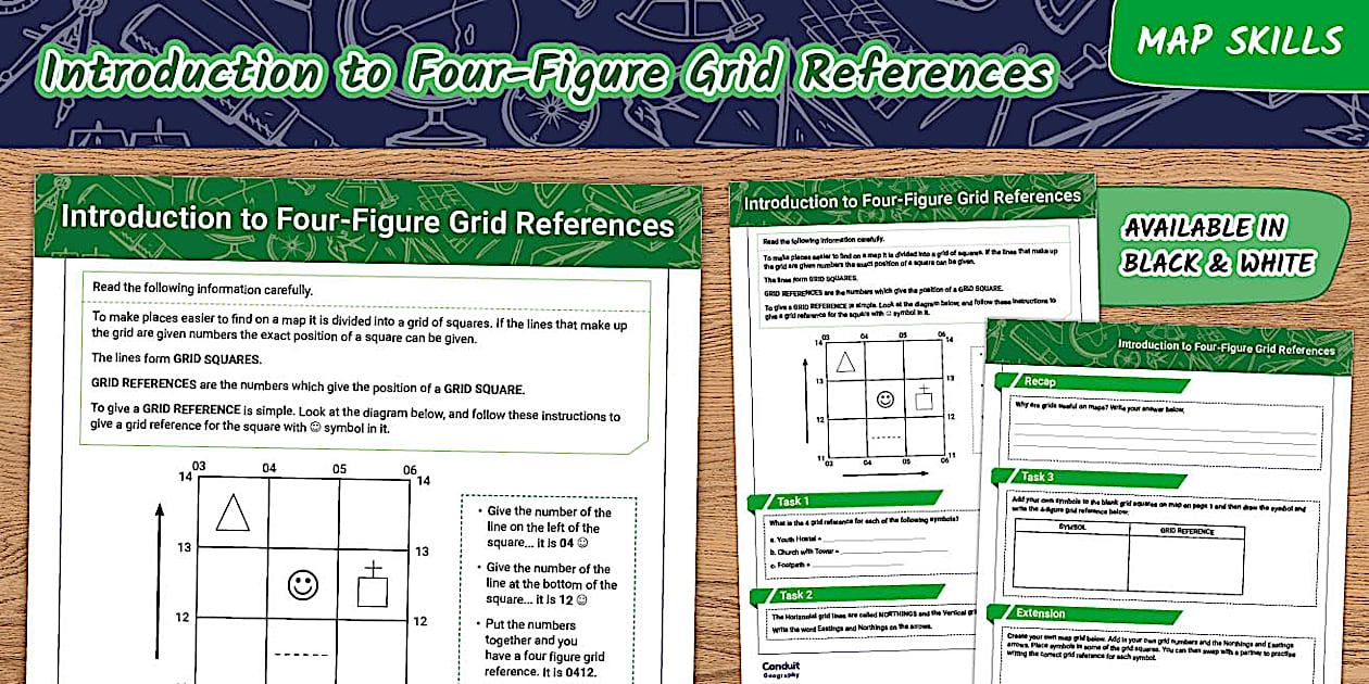 4 Figure Grid References Activity