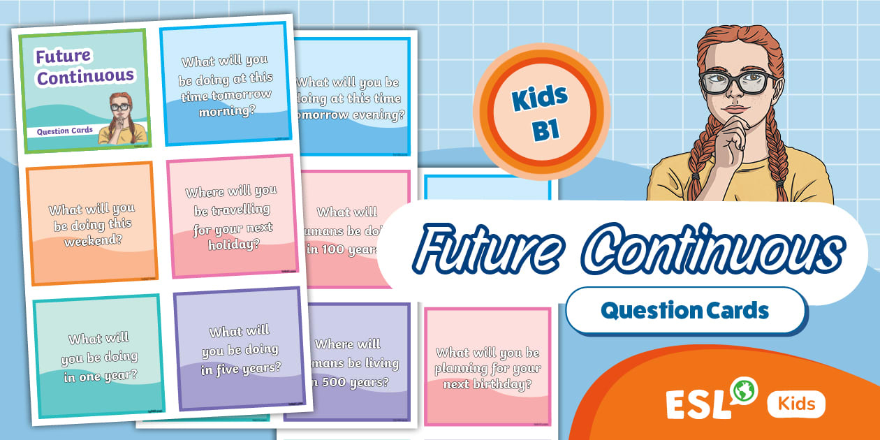 ESL Future Continuous Question Cards {Kids}