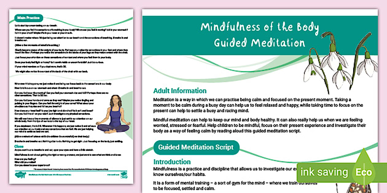 Mindfulness of the Body Guided Meditation (teacher made)
