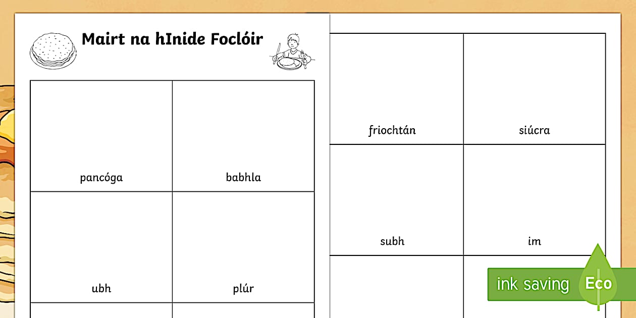 Pancake Tuesday Picture Dictionary Worksheet / Worksheet