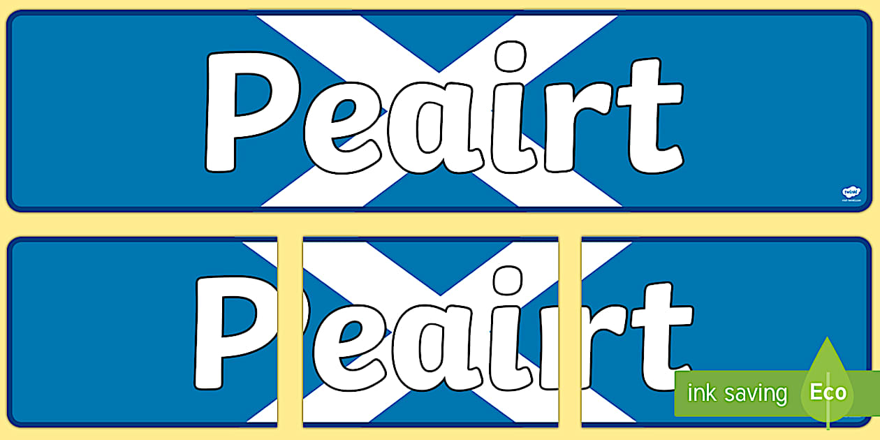 Perth (Peairt) Display Banner Gaelic (teacher made)
