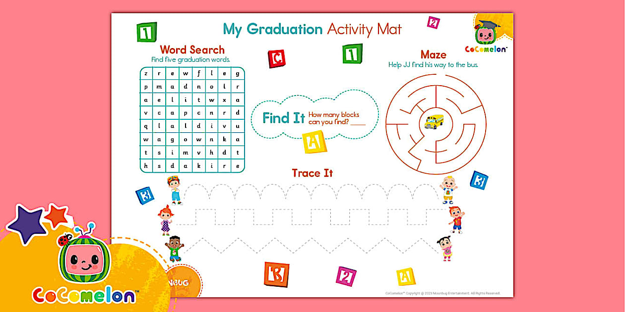CoComelon: Graduation Activity Mat