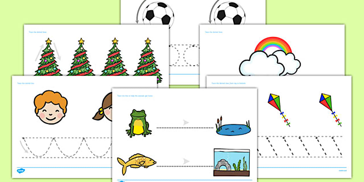 Pencil Control Worksheets (teacher made) - Twinkl