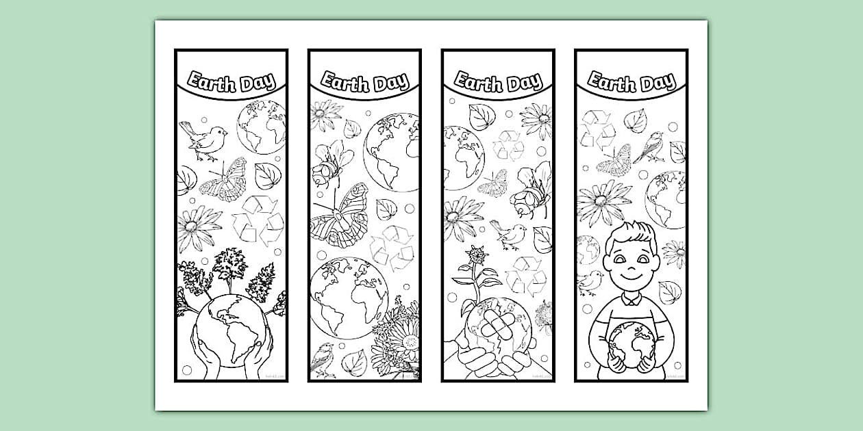 Earth Day Doodle Bookmarks (Teacher-Made) - Twinkl
