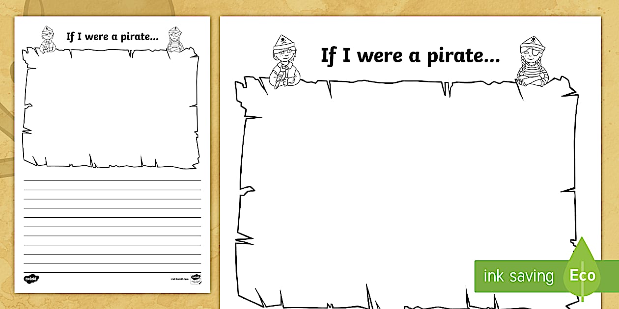 If I Were a Pirate Writing Frame (teacher made) - Twinkl
