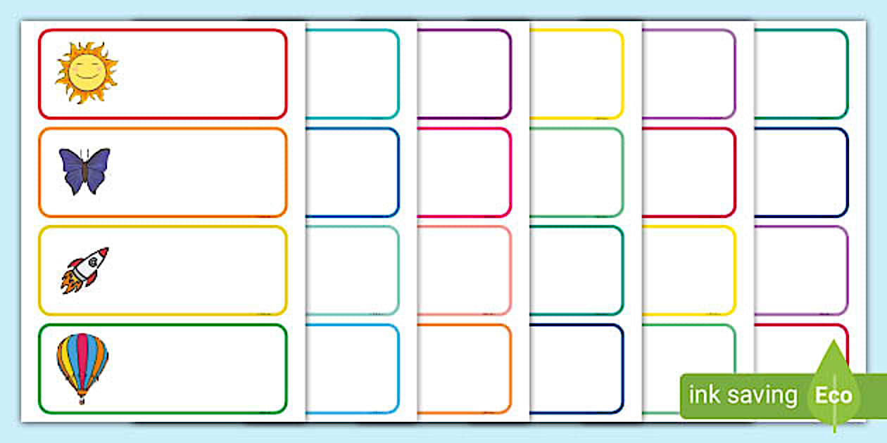 👉 Classroom Drawer Name Labels | Mixed Images | Twinkl Primary