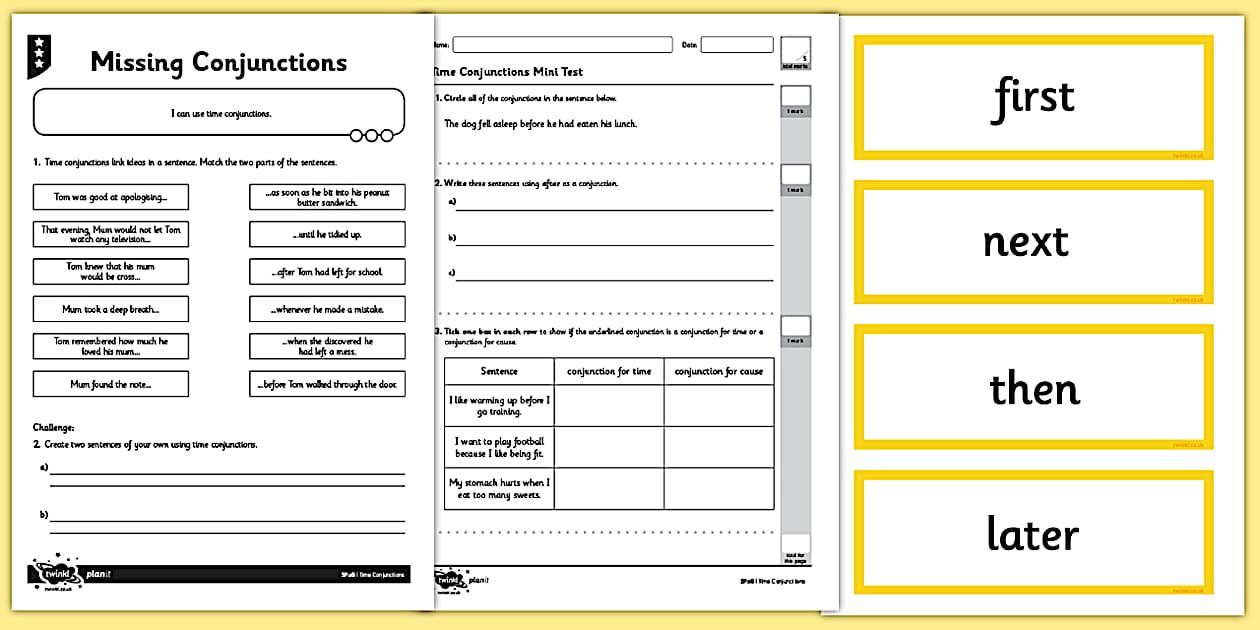 Time Connectives ESL Resources (teacher made) - Twinkl