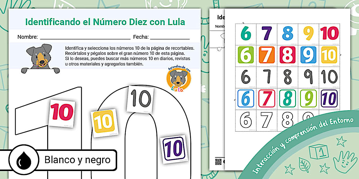 Número | 10 | Diez | Lula | Pensamiento Matemático | Kínder