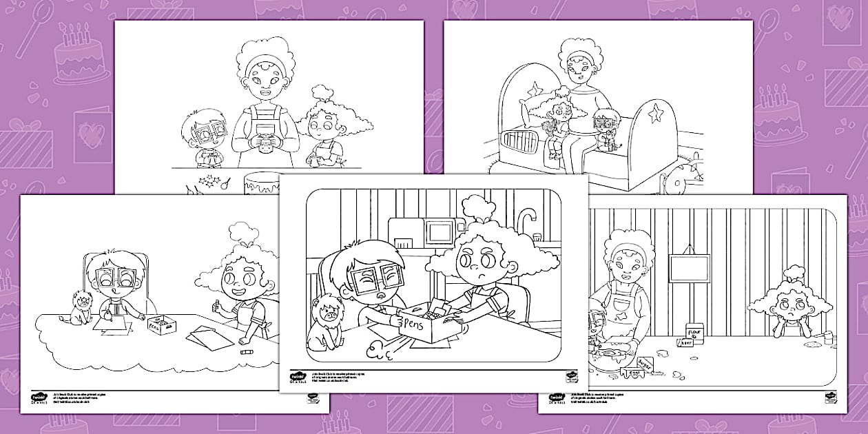 Learning to Share Colouring Pages (Teacher-Made) - Twinkl