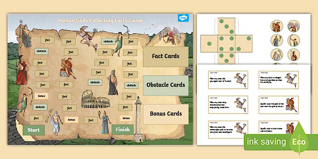 The Romans Collecting Facts Board Game - Twinkl