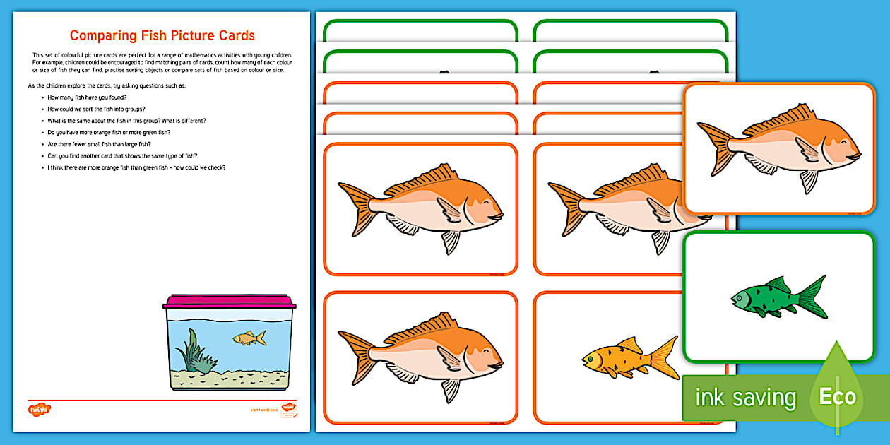 Comparing Fish Picture Cards - Twinkl