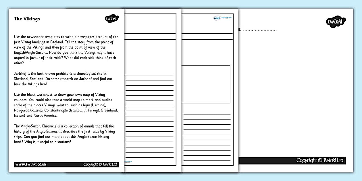 Who Were the Vikings Worksheets (teacher made) - Twinkl