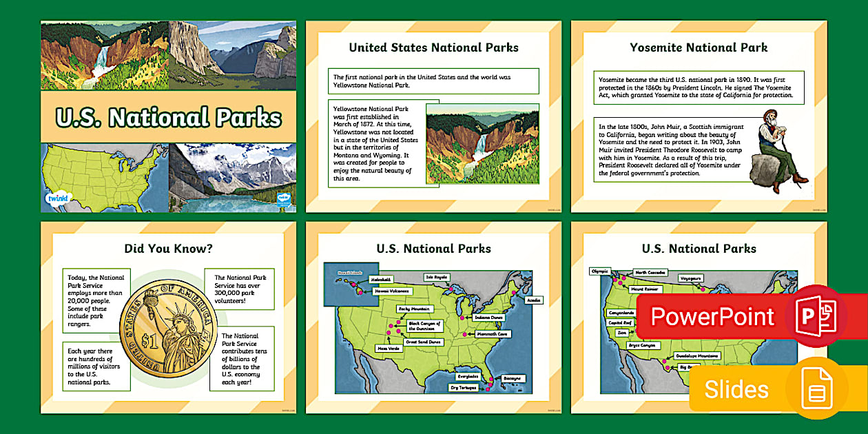 National Parks Informational PowerPoint | Twinkl USA