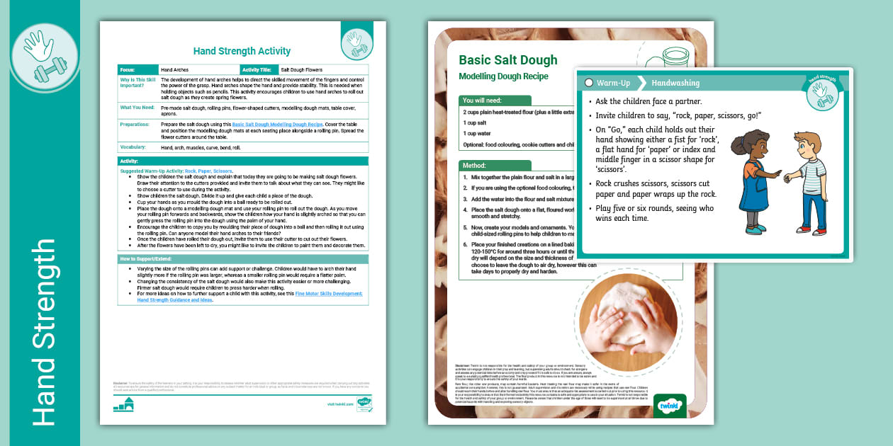 Spring Fine Motor Hand Strength Activity: Salt Dough Flowers