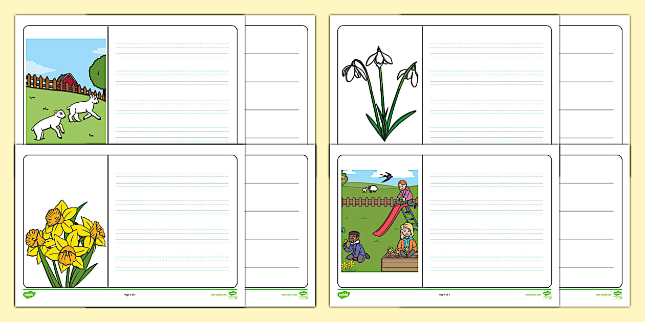Look and Write About Spring Activity Sheets (teacher made)