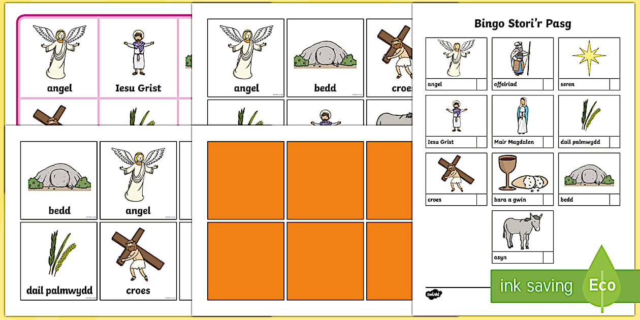 Bingo Stori'r Pasg (teacher made) - Twinkl